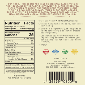Fresh Frozen Morel Mushrooms – Northwest Wild Foods